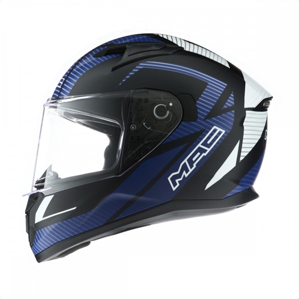 Casco Integral Moto MAC Speed Suzuka Negro Azul Mate TALLE XL