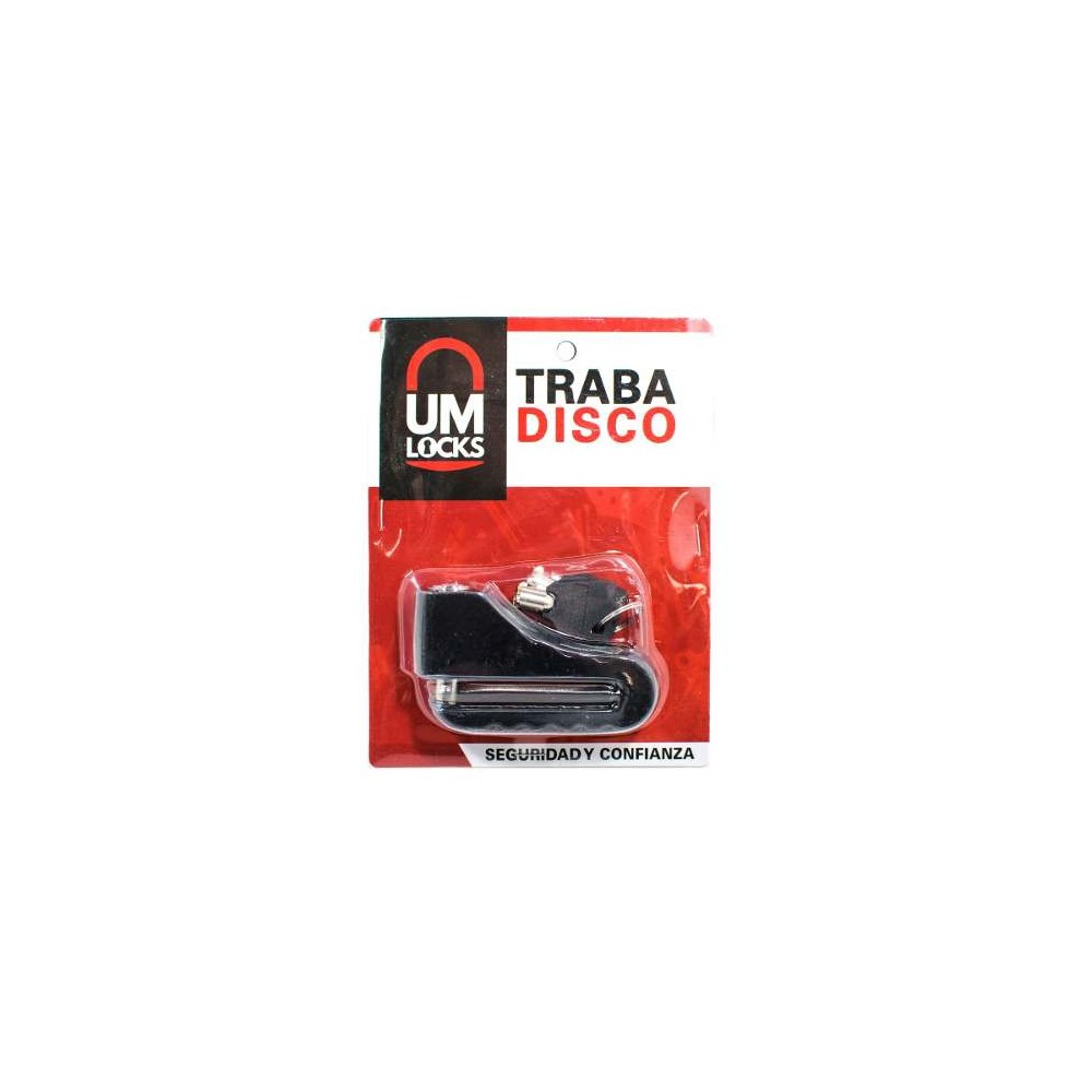 Traba Disco Moto Um Locks Negro Acero Zinc 8704-1 10mm
