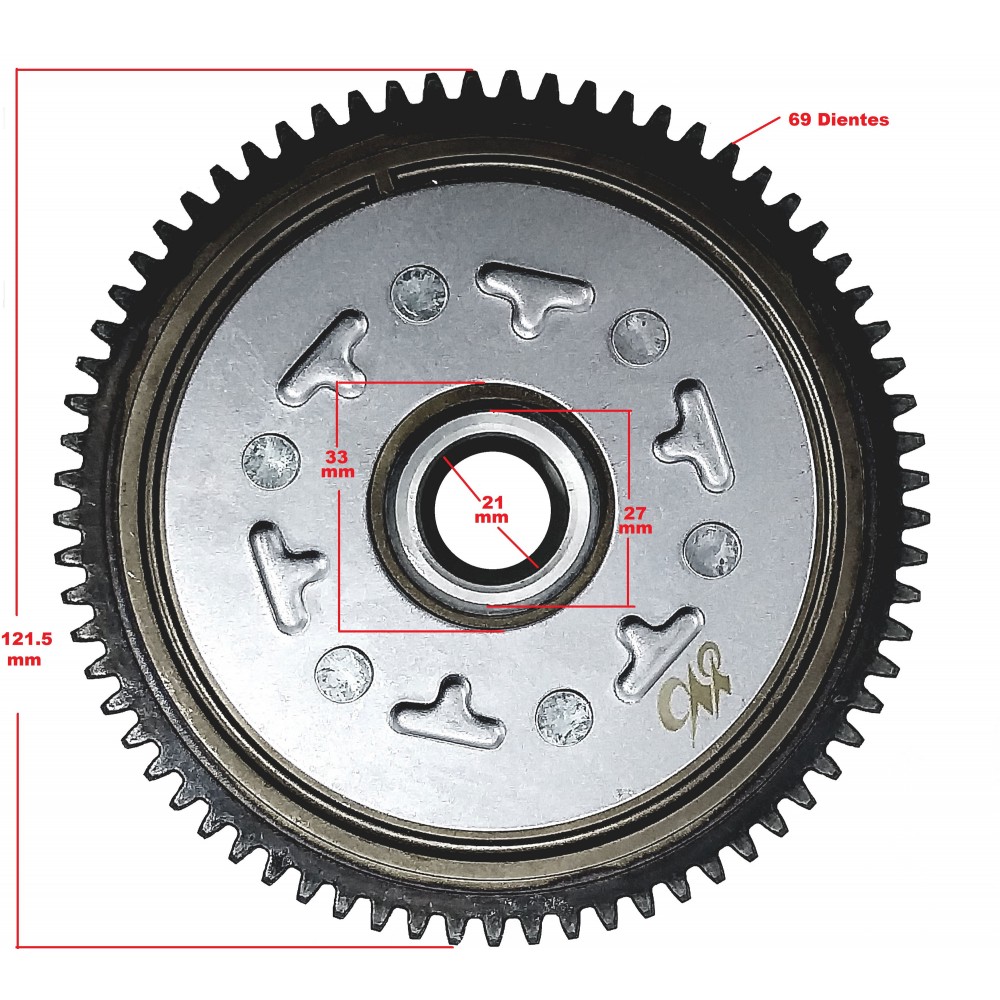 Canasta Embrague Motos 110 Engranaje Z69 Yoyo